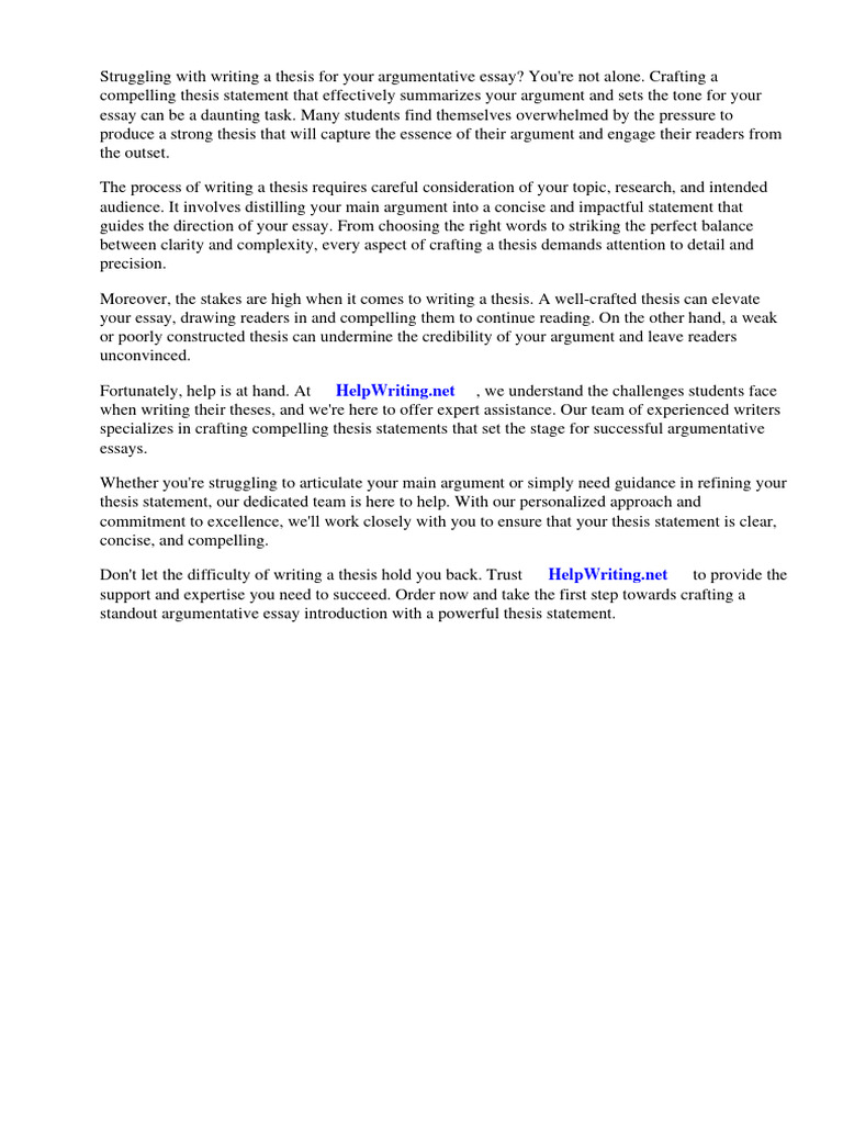 Argumentative Essay Introduction and Thesis Examples | PDF | Essays ...