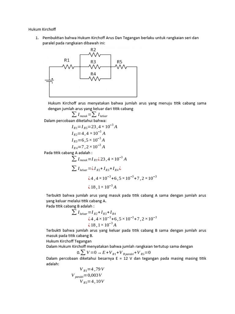 Hukum Kirchoff 2 | PDF