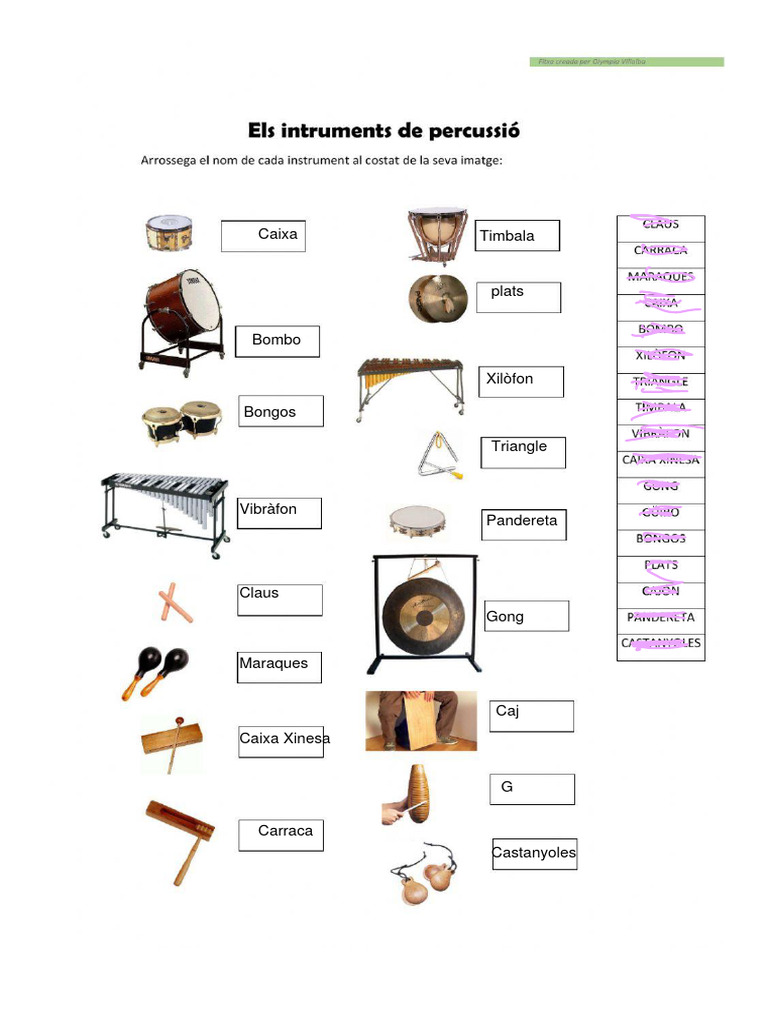 Ilias Ganga Ouraho - Nom D'instruments Musicals | PDF