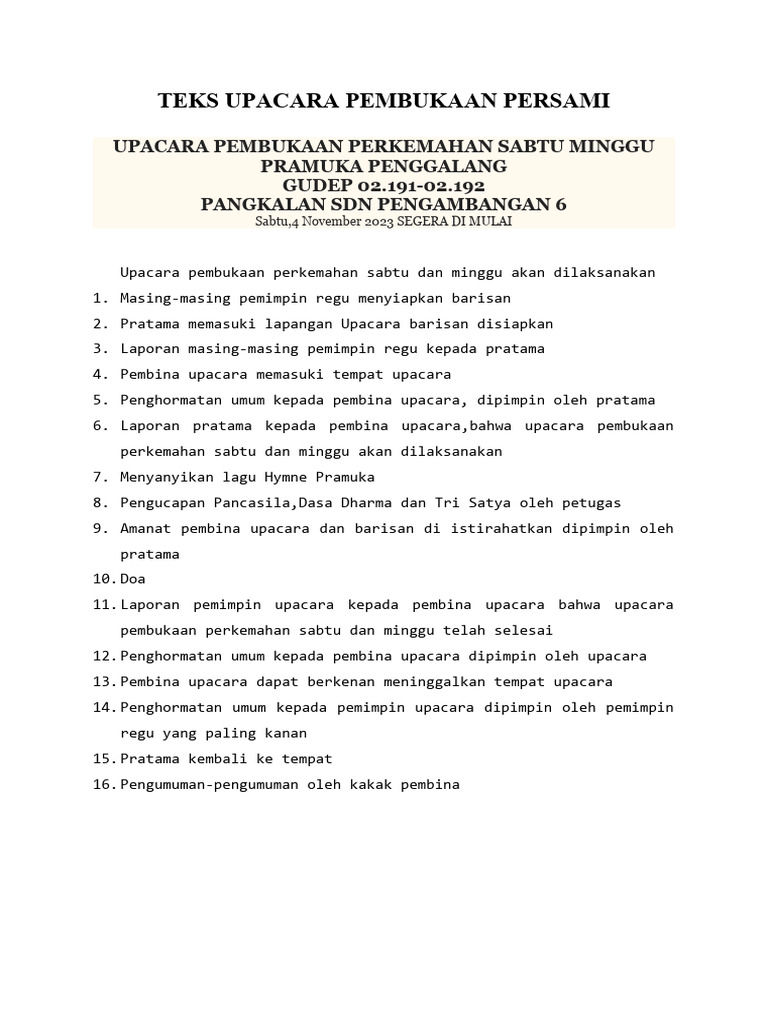 Protokol Persami | PDF