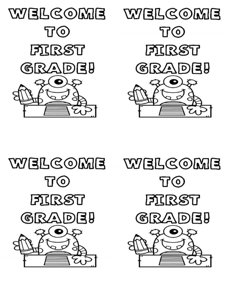 Welcome First Grade | PDF