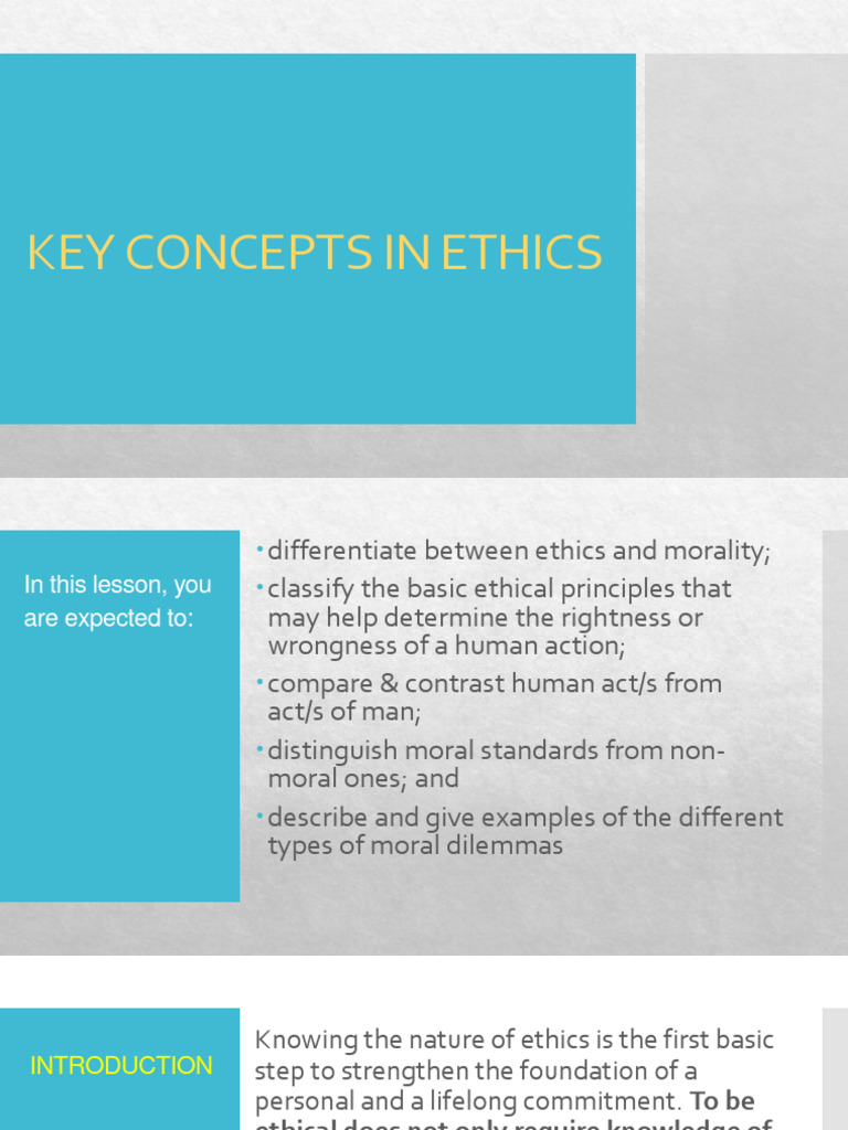 Key Concepts - 092956 | PDF | Autonomy | Morality