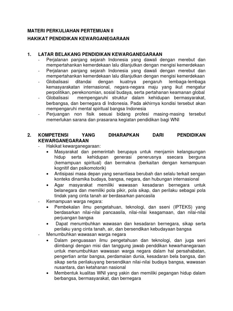 Materi Perkuliahan Pertemuan II | PDF | Ilmu Sosial