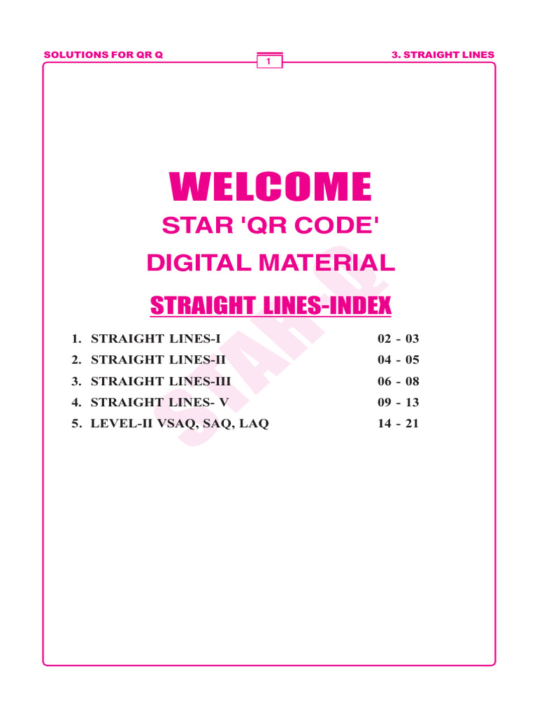 3 Straight Lines | Download Free PDF | Cartesian Coordinate System ...