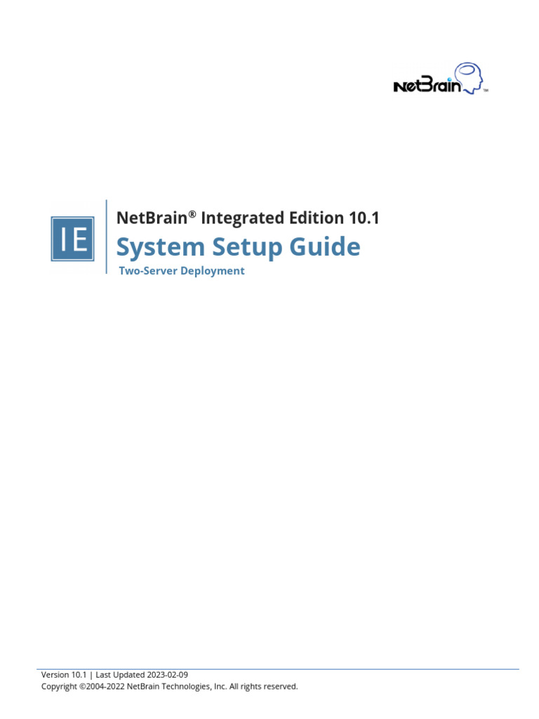 Netbrain System Setup Guide Two Server Deployment Pdf Installation Computer Programs
