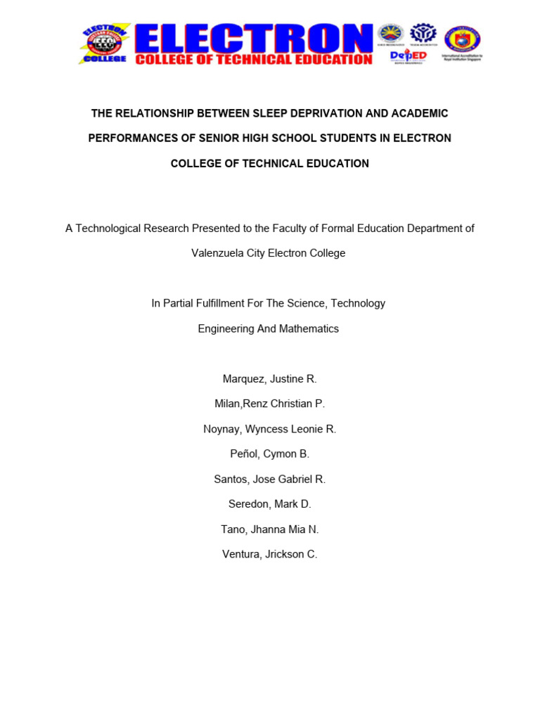 The Relationship Between Sleep Deprivation and Academic Performances of ...