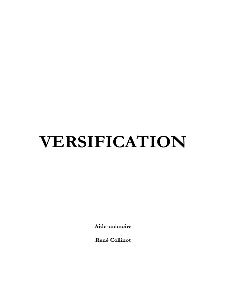 Versification-1 - Copie | PDF