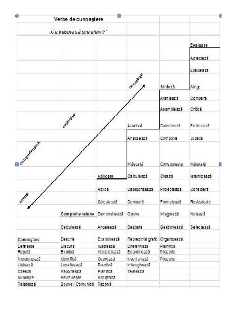 Formulare Competente Derivate-Verbe Necesare | PDF