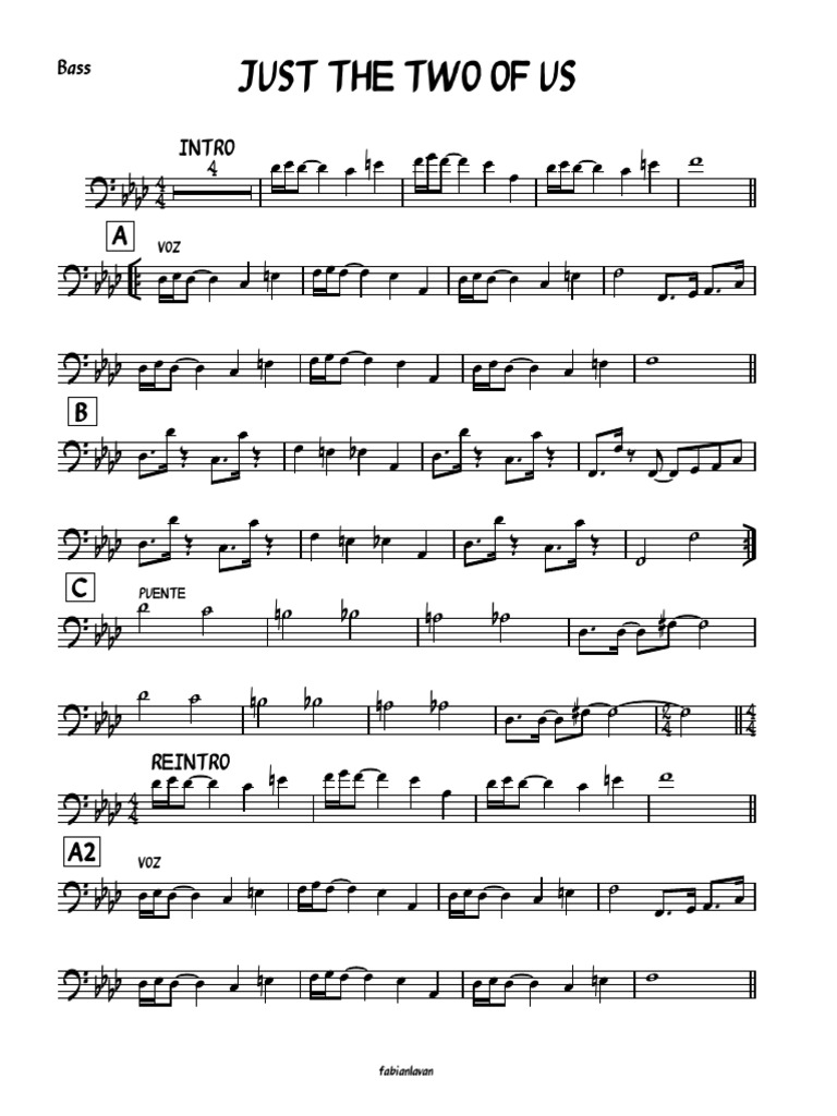 Just The Two of Us-Bass | PDF
