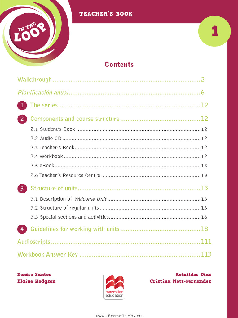 In The Loop 1 Teachers Book | PDF | Critical Thinking | Books