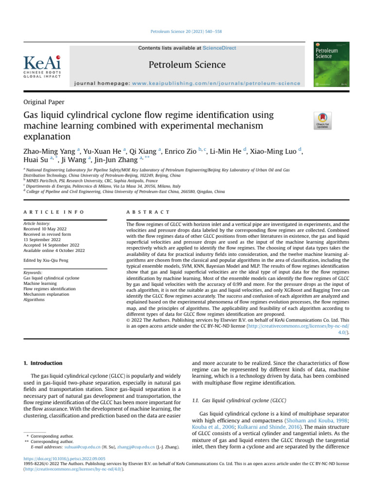 Gas Liquid Cylindrical Cyclone Flow Regime Identification Using | PDF | Statistical ...