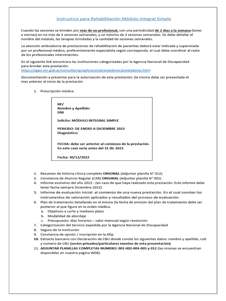 Modulo Integral Simple 2023 | PDF | Medicina | Cuidado de la salud Modulo Integral Simple 2023 | PDF | Medicina | Cuidado de la salud