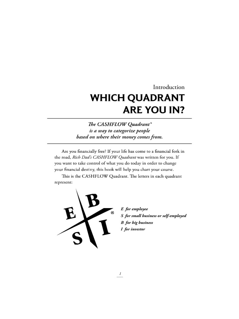 CASHFLOW Quadrant - Four Chapters | PDF