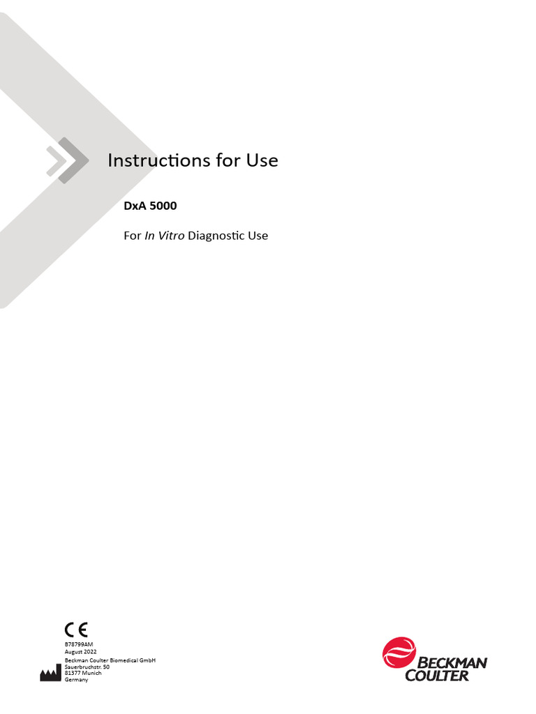 DxA 5000 User Guide | PDF | Centrifuge | Information