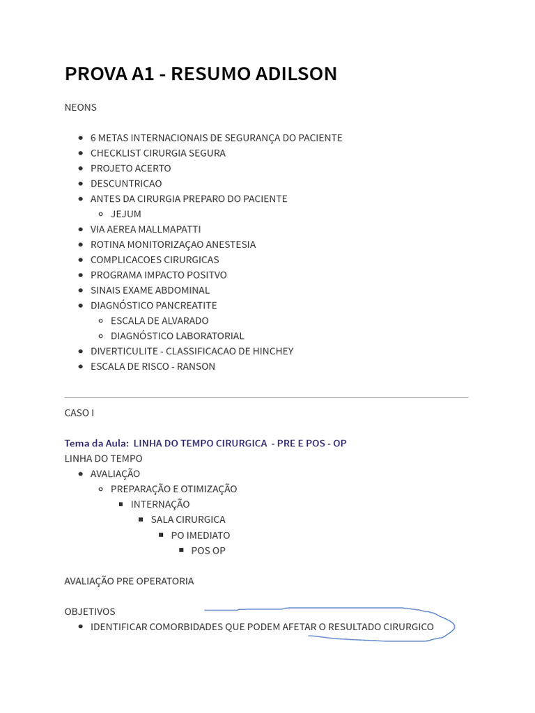 Prova A1 - Resumo Adilson | PDF | Endotélio | Especialidades médicas