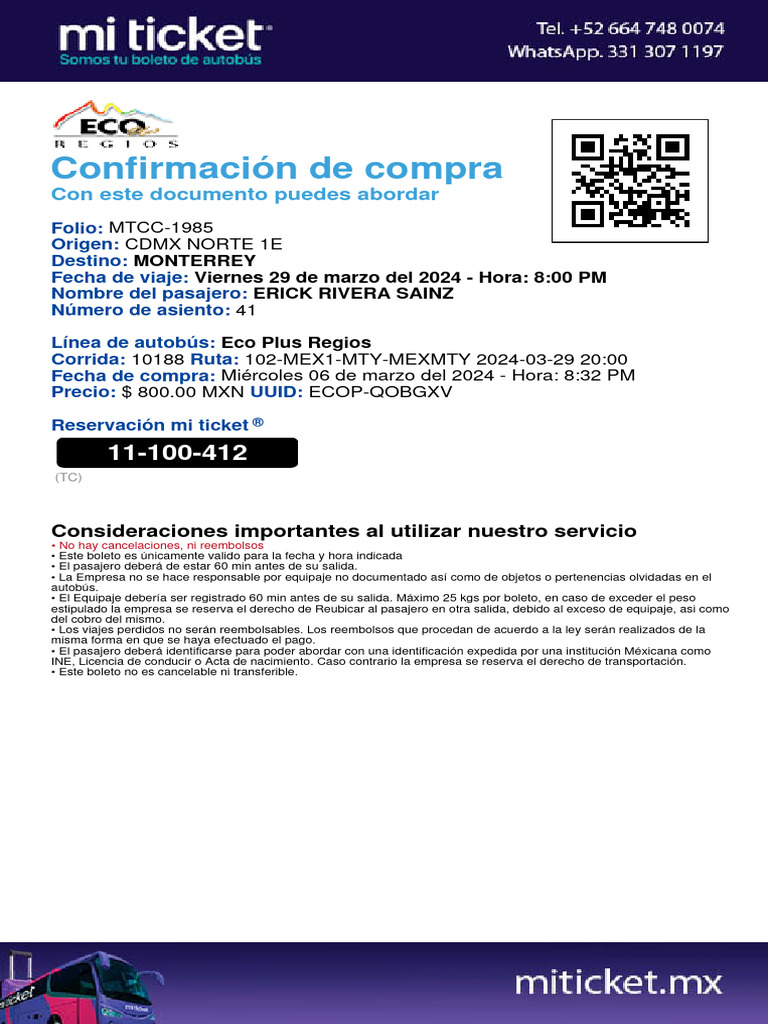 Miticket 11 100 412 | PDF