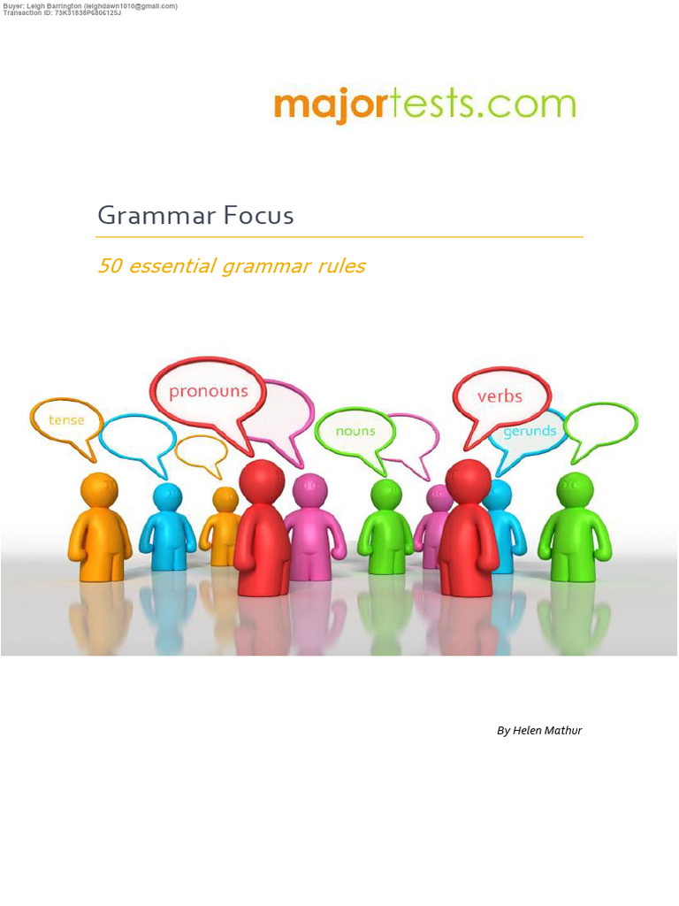 50 Grammar Rules | PDF