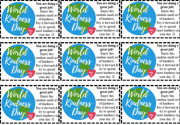World Kindness Day | PDF | Cooking, Food & Wine | Self-Improvement