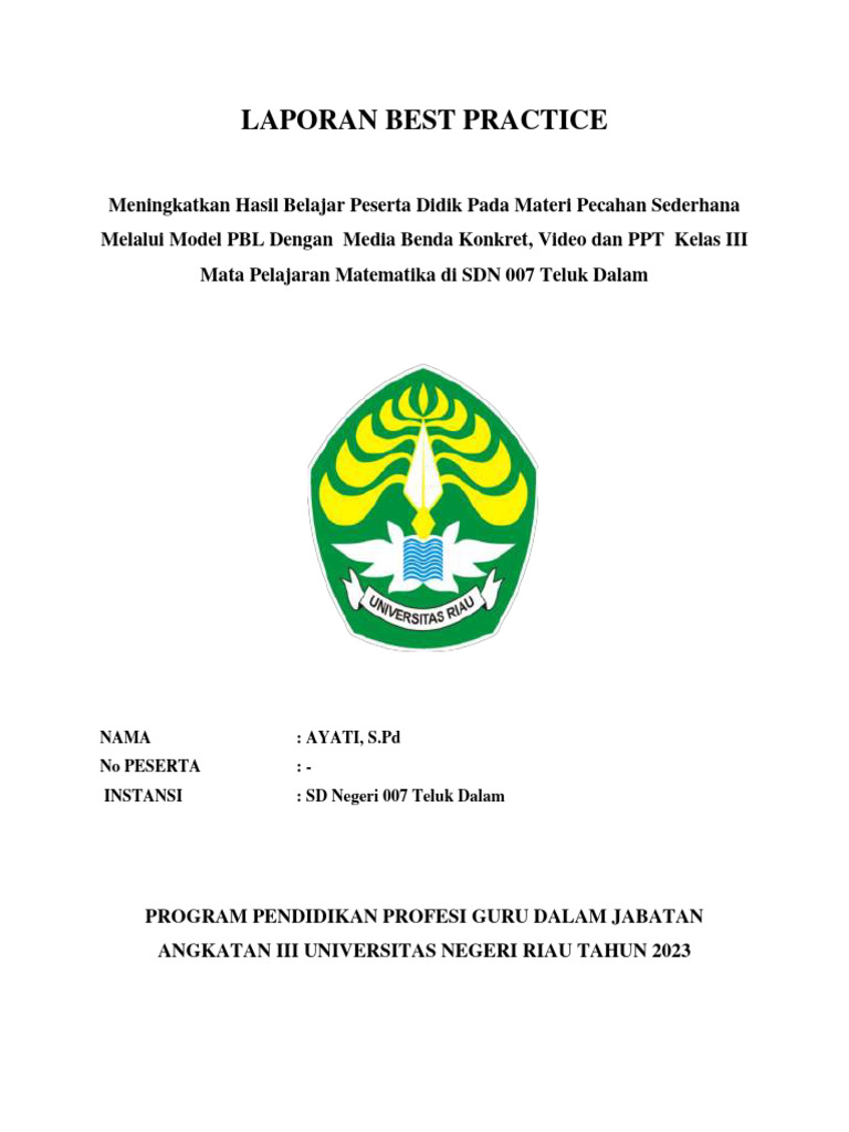 Laporan Best Practice | PDF