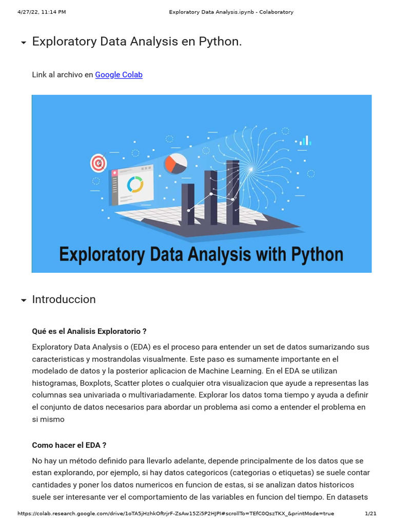 Exploratory Data Analysis en Python | PDF | Histograma | Análisis de ...