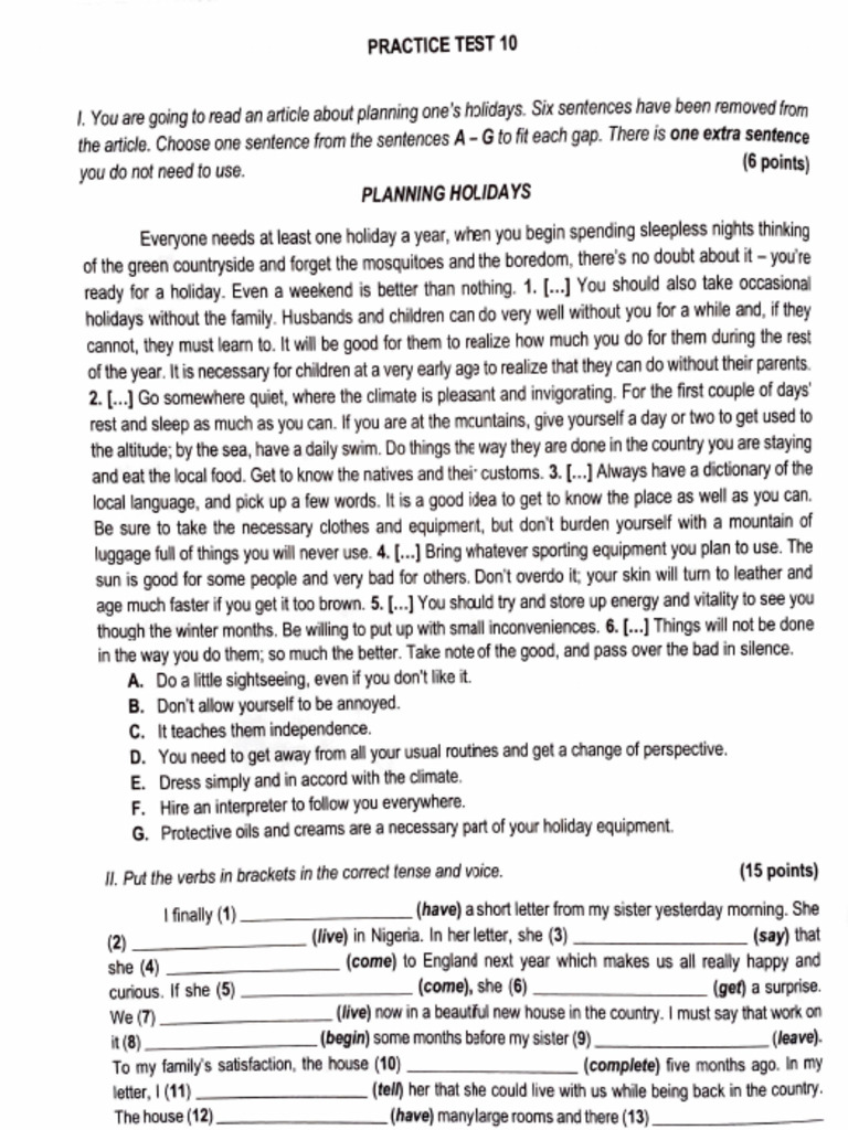 Practice Test 10 | PDF