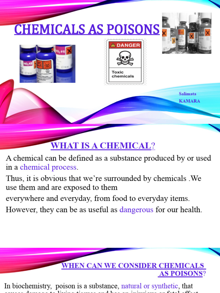 Chemicals As Poisons | PDF | Poison | Toxicity