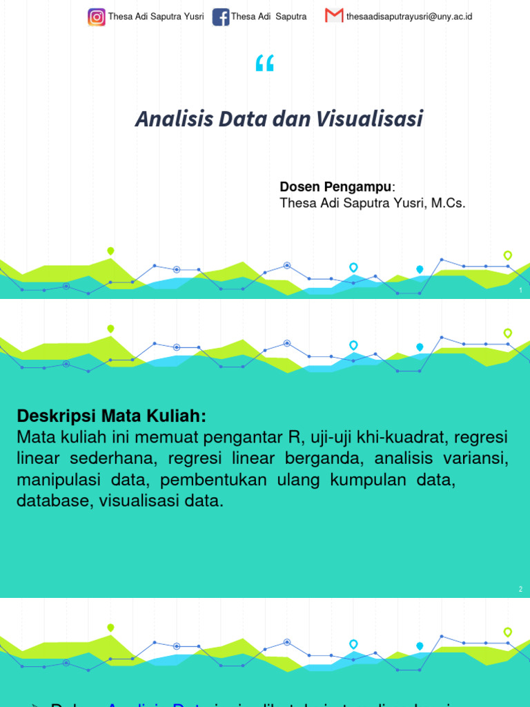 Pertemuan 1. Pengantar Kuliah ADV Mat 2023 | PDF