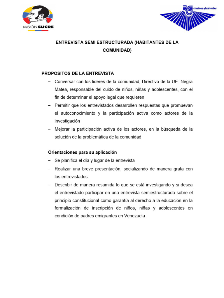 Entrevista Semiestructurada 26-10-2023-1 | PDF | Ciencias sociales ...