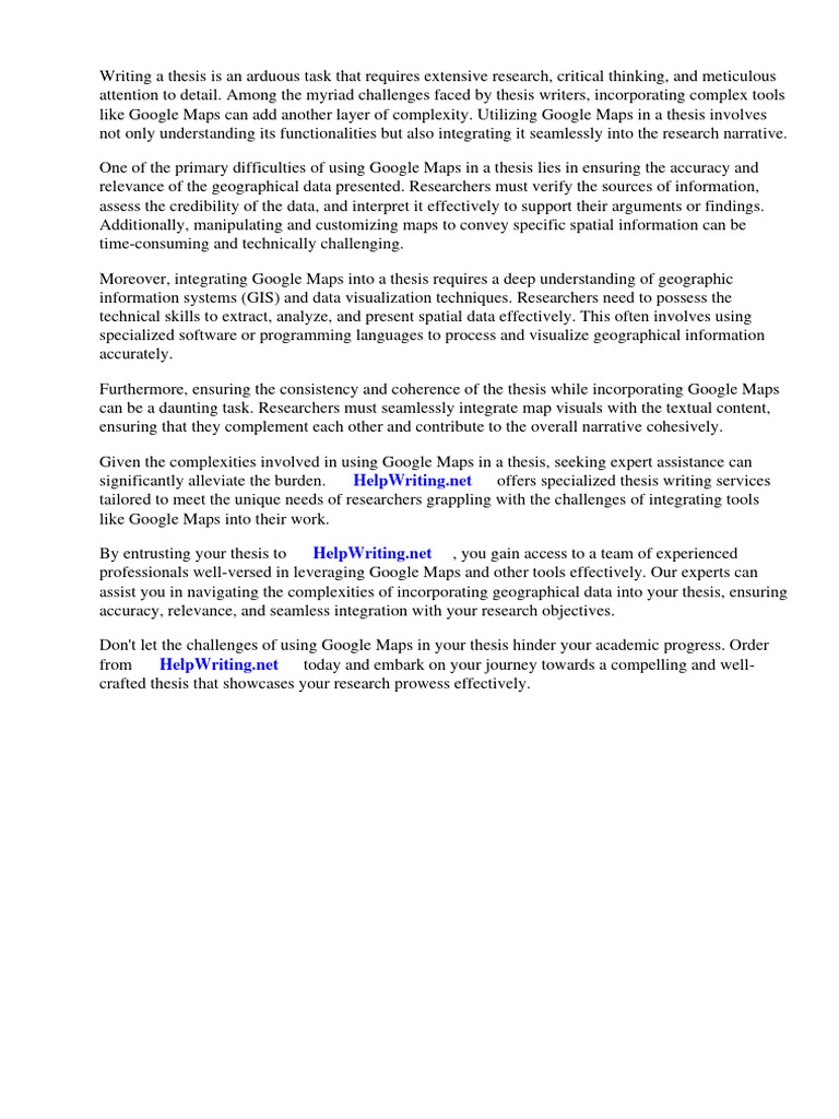 Using Google Maps in Thesis | PDF | Geographic Information System ...