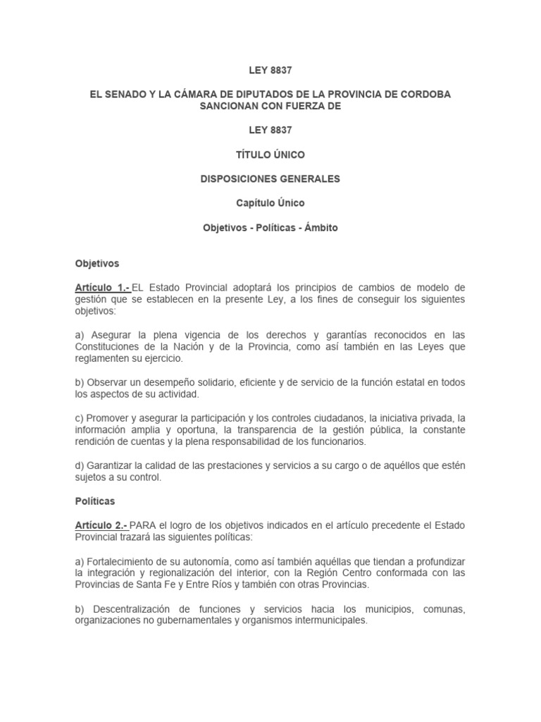 Ley 8837 | PDF | Valoración (Finanzas) | Administración Pública