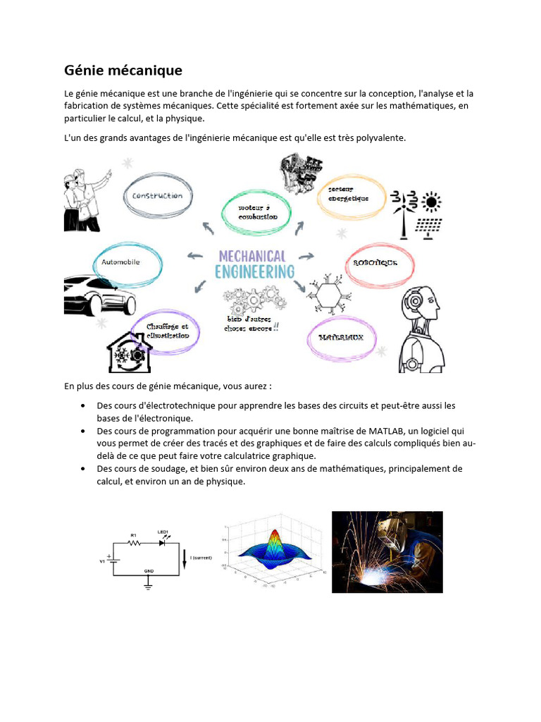Introduction au génie mécanique | PDF