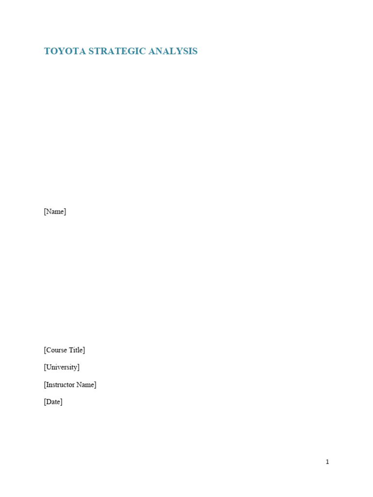 Toyota Revised | PDF