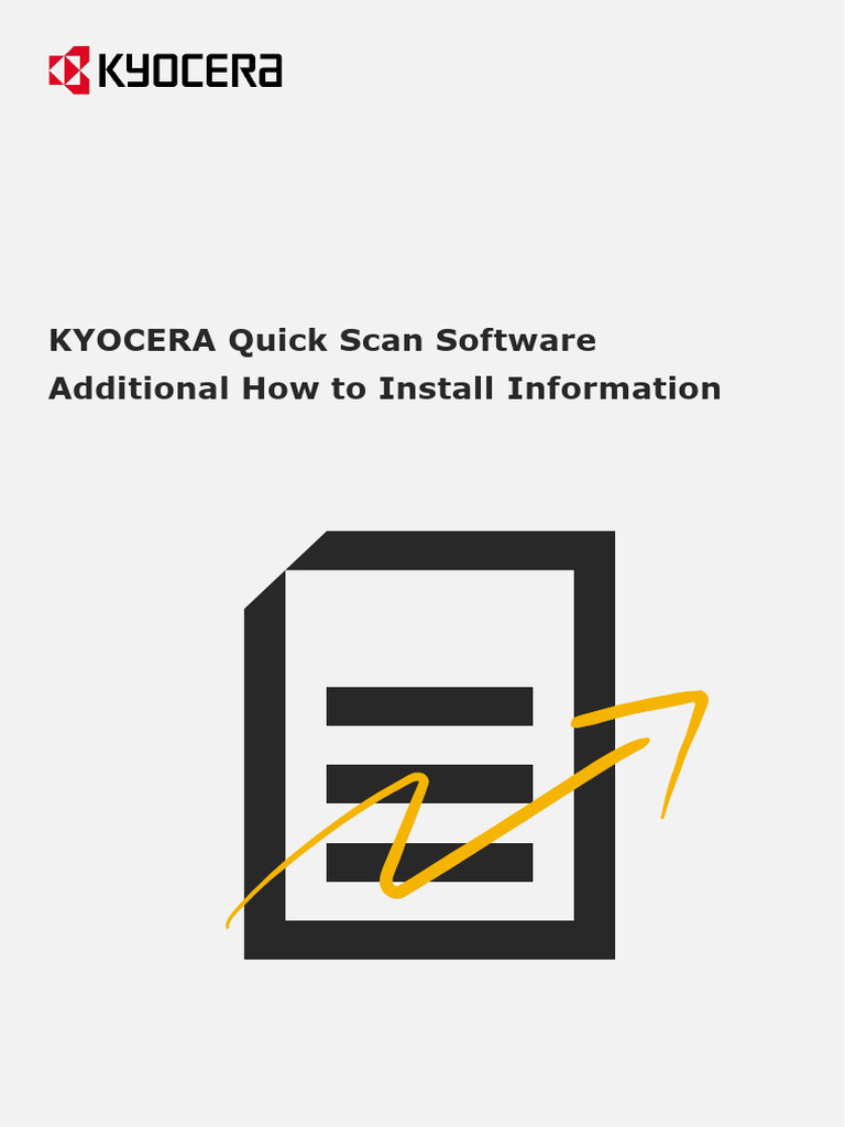 KYOCERA Quick Scan Install Guide | PDF | Installation (Computer ...