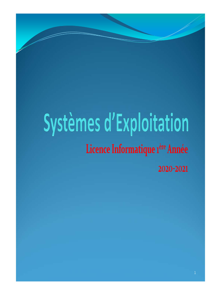 Systmes dExploitation-Cours2 | PDF