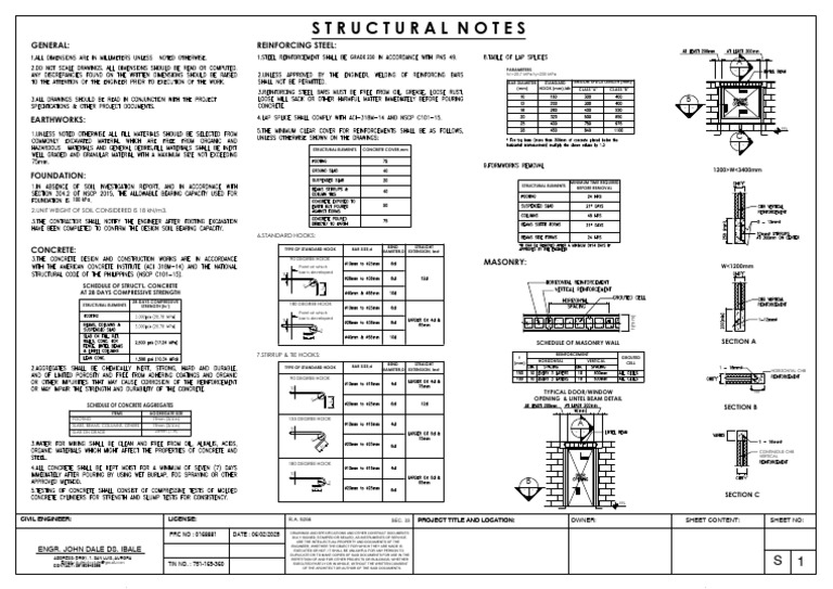 Structural Notes: General: Reinforcing Steel | PDF