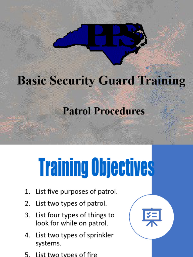 E. Patrol Procedures | PDF | Fire Sprinkler System | Safety