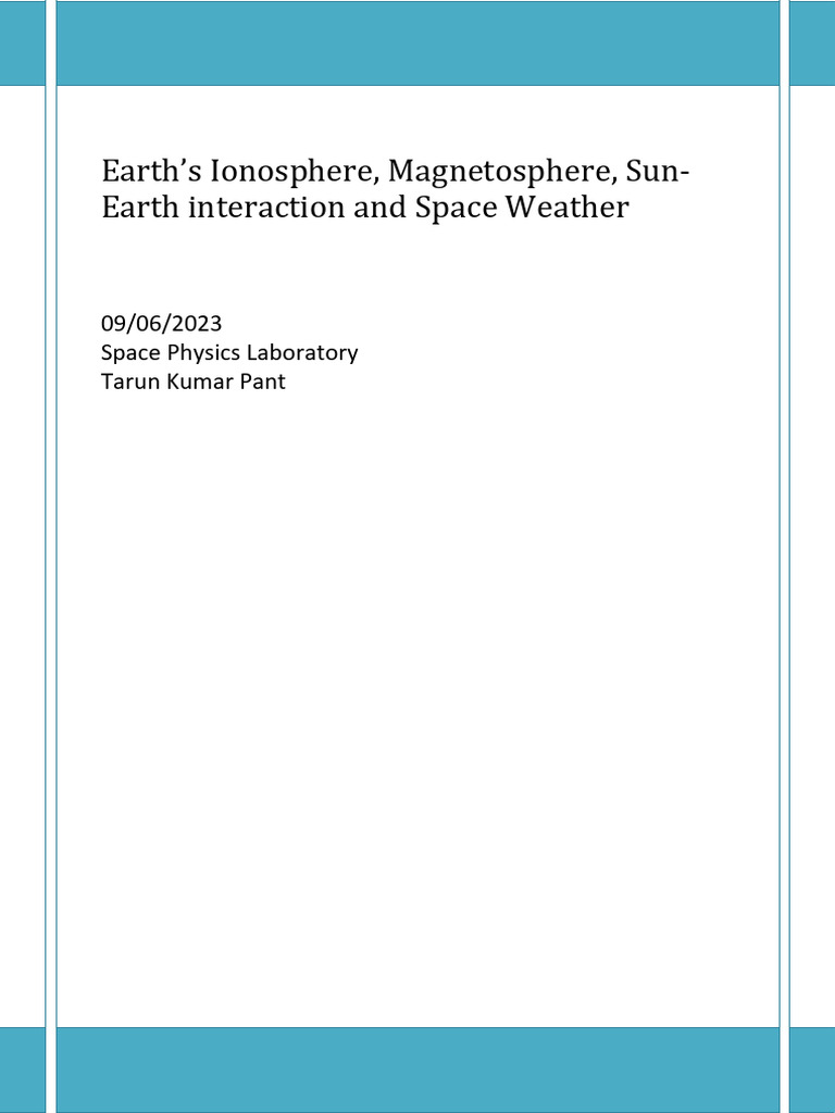 04-SM-Earth's Ionosphere Magnetosphere SE Interaction Space Weather ...
