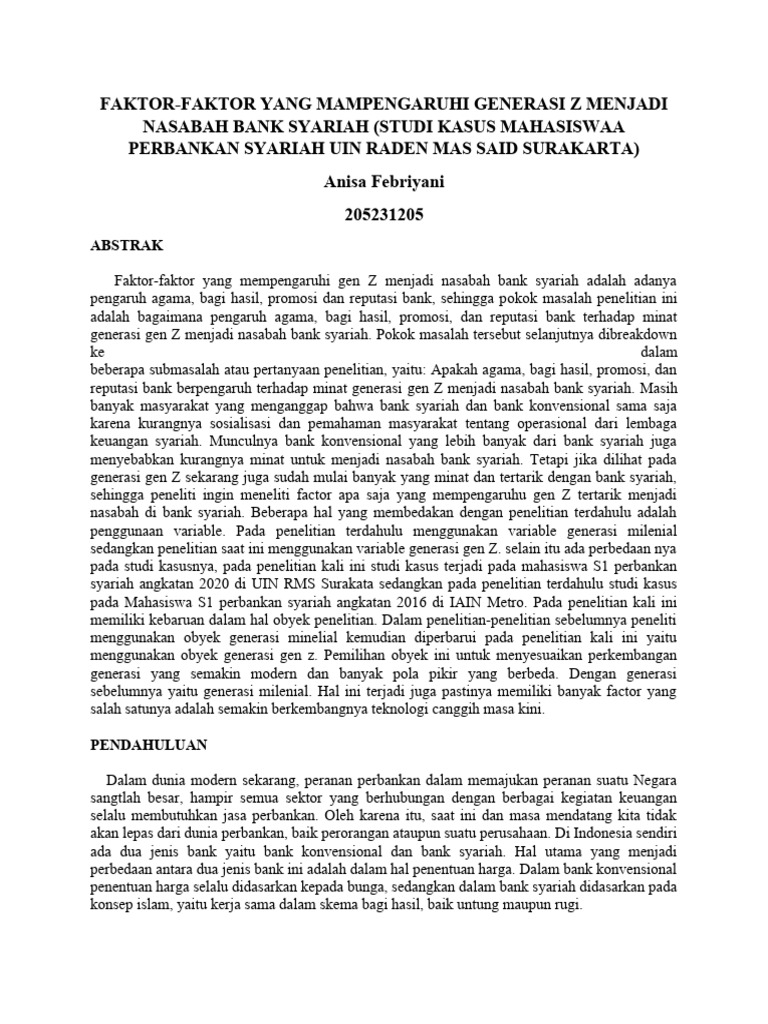 Anisa Febriyani - Febi - Faktor-Faktor Yang Mempengaruhi Generasi Gen Z ...