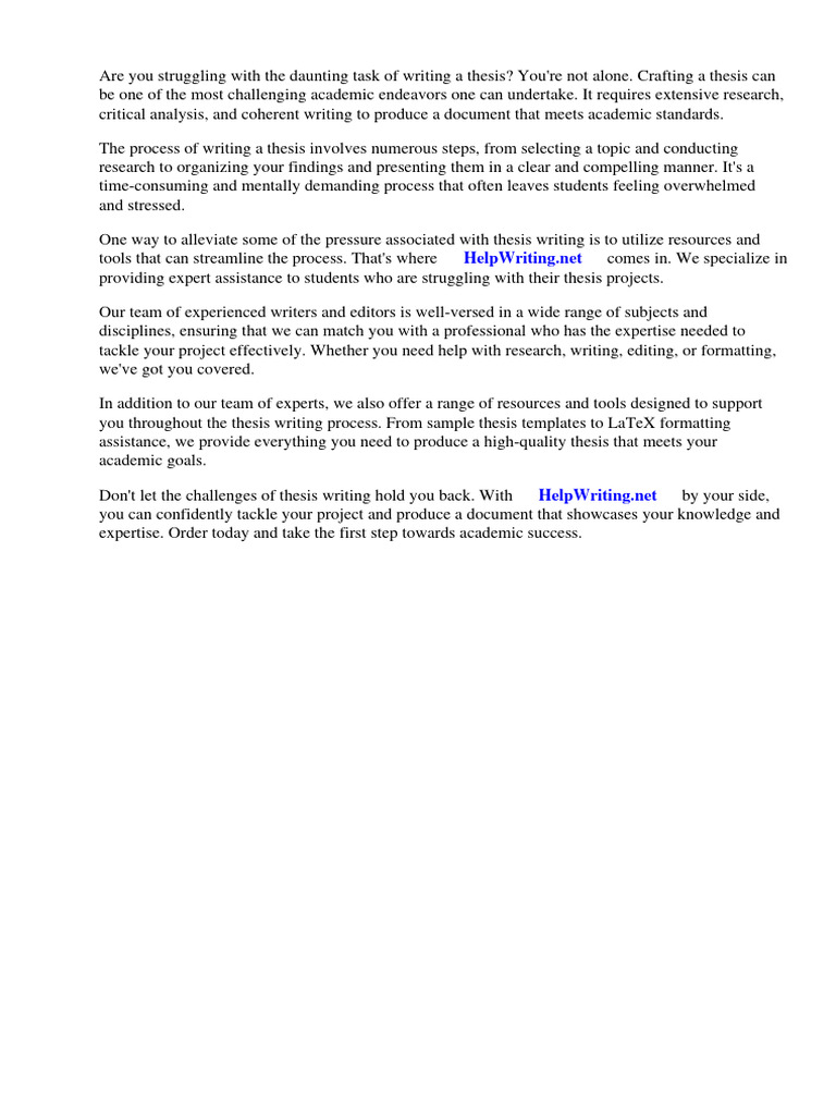 Sample Thesis Template Latex | PDF | Te X | Thesis