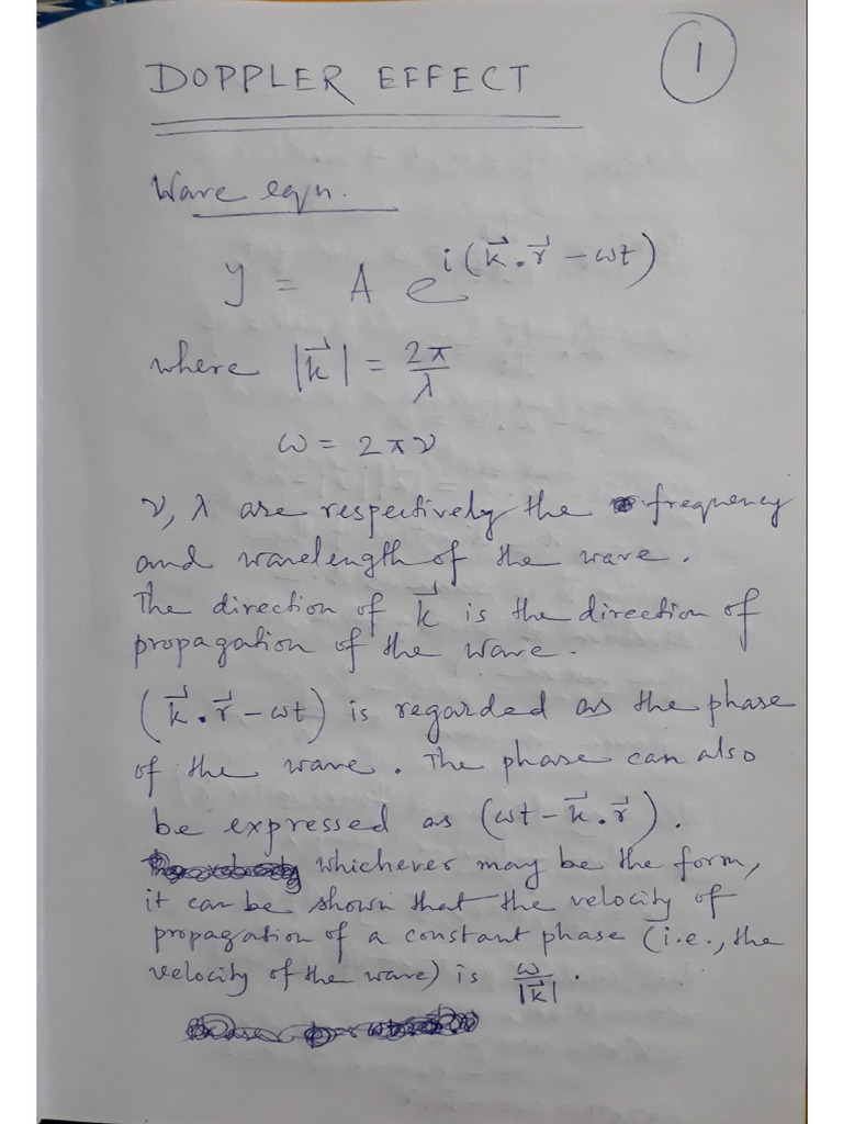 Theory of Doppler Effect | PDF