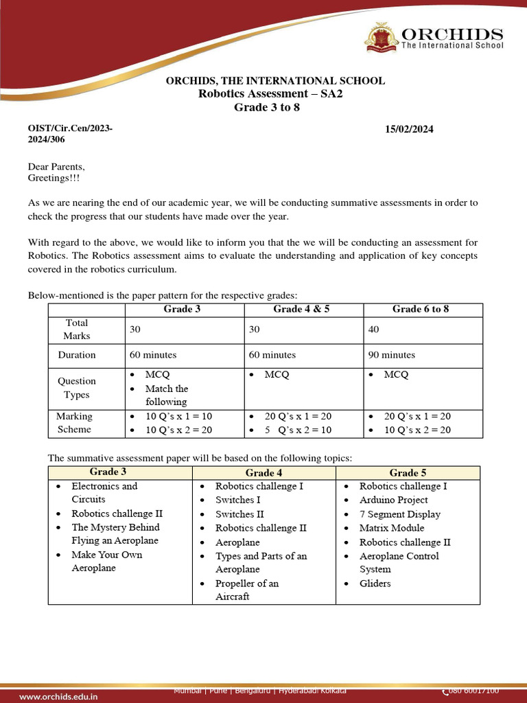 Orchids SA2 Robotics Circular | PDF | Robotics