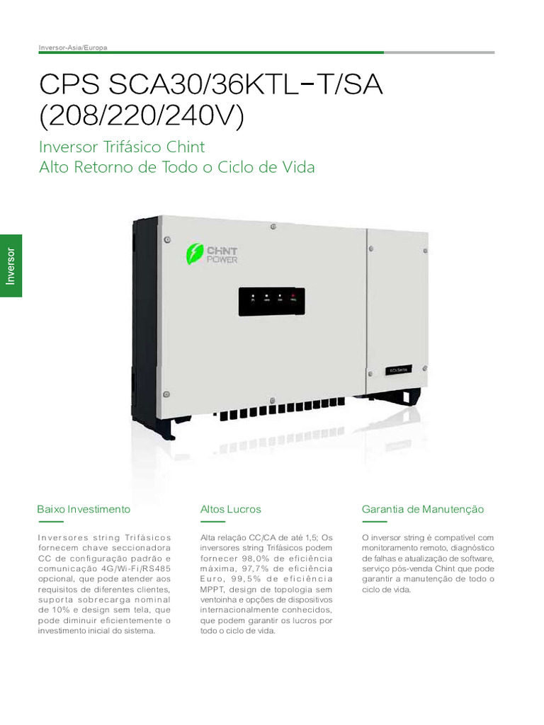 CPS Sca3036ktl Tsa - 220 | PDF