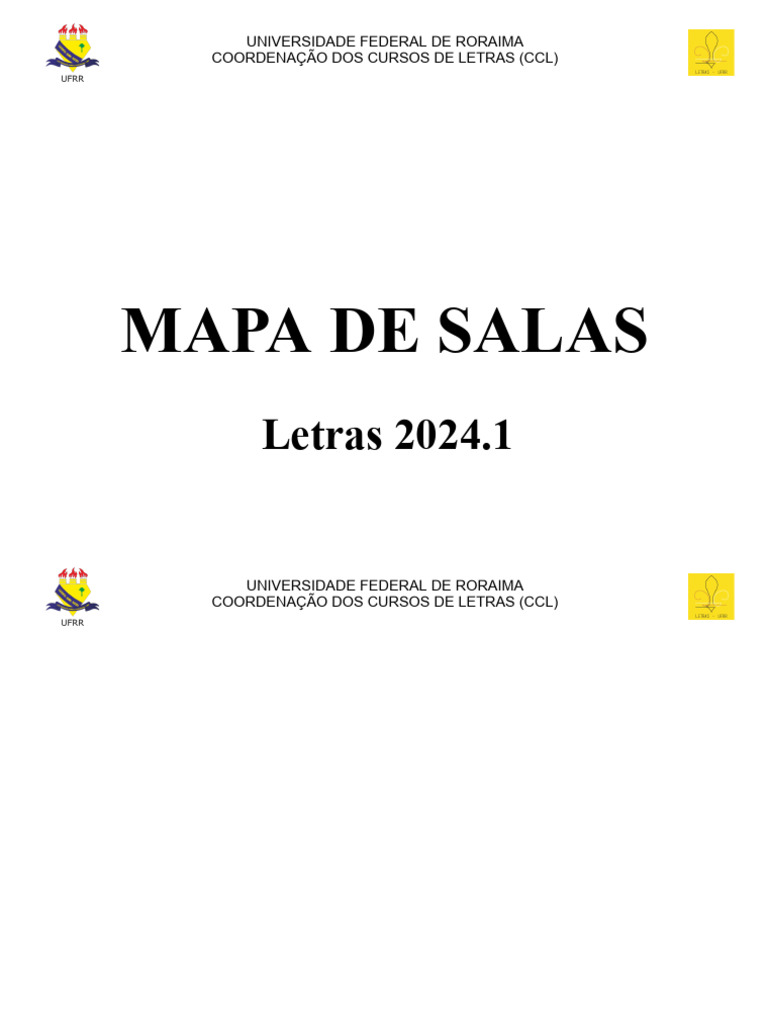 Cópia de Mapa de Salas de aula CCL 2024.1.docx | PDF