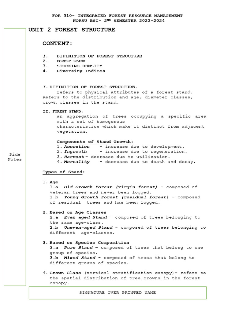 Unit 2 Integrated Forest Resource Management | PDF | Forests | Forestry