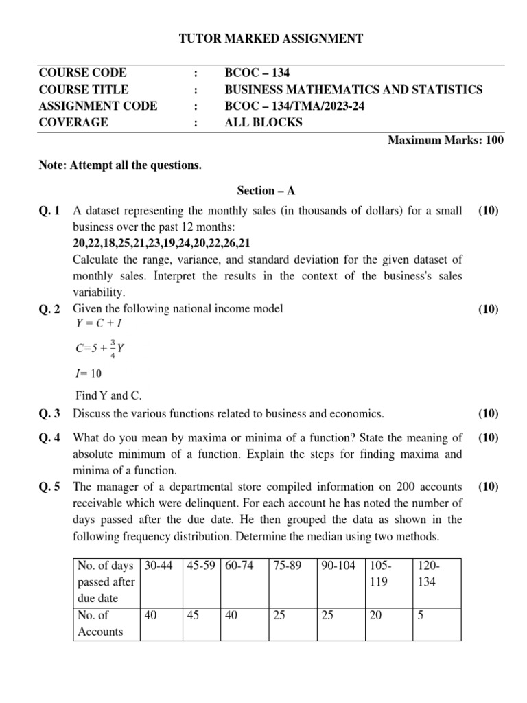 Bcoc - 134 | PDF | Statistical Theory | Analysis Bcoc - 134 | PDF | Statistical Theory | Analysis