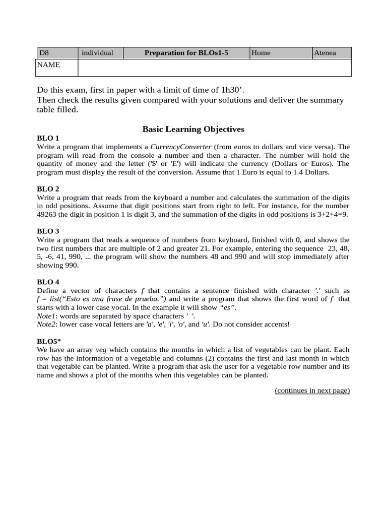 Examen Programación Python | PDF Examen Programación Python | PDF
