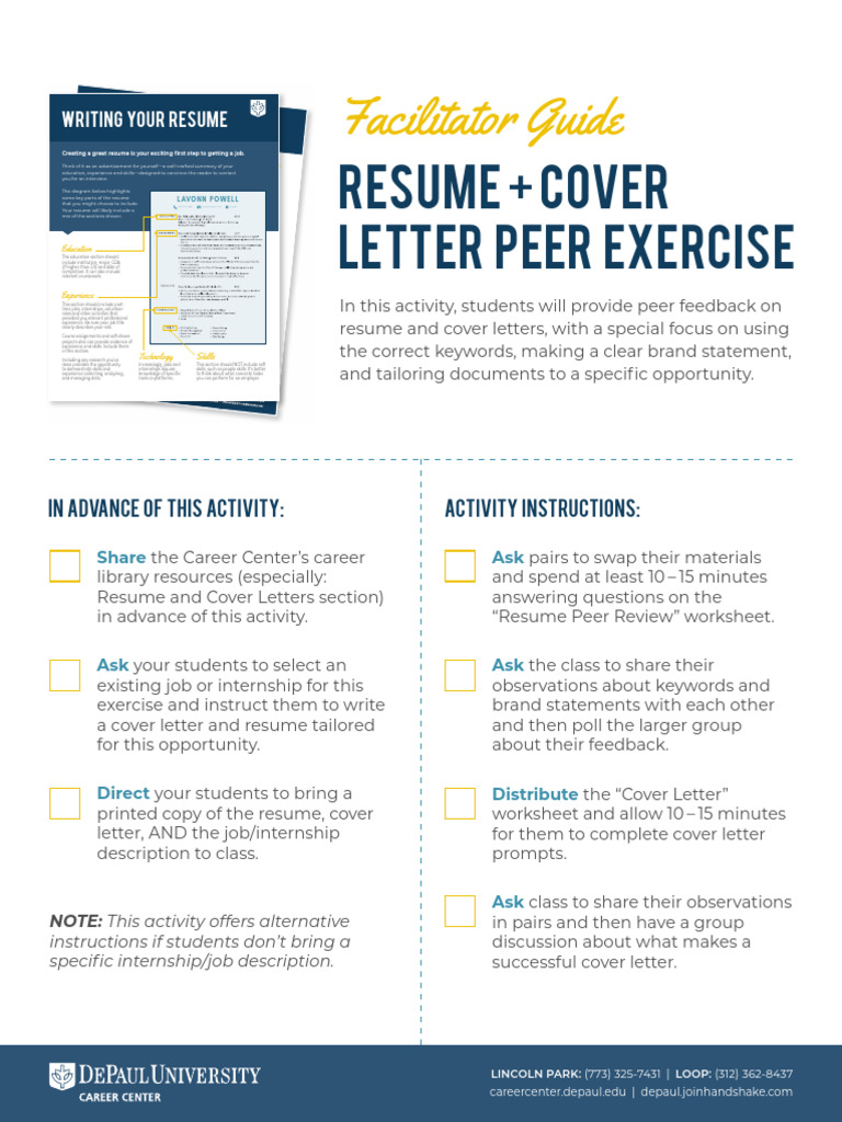 Worksheet-Resume+Cover Letter-Trim | PDF