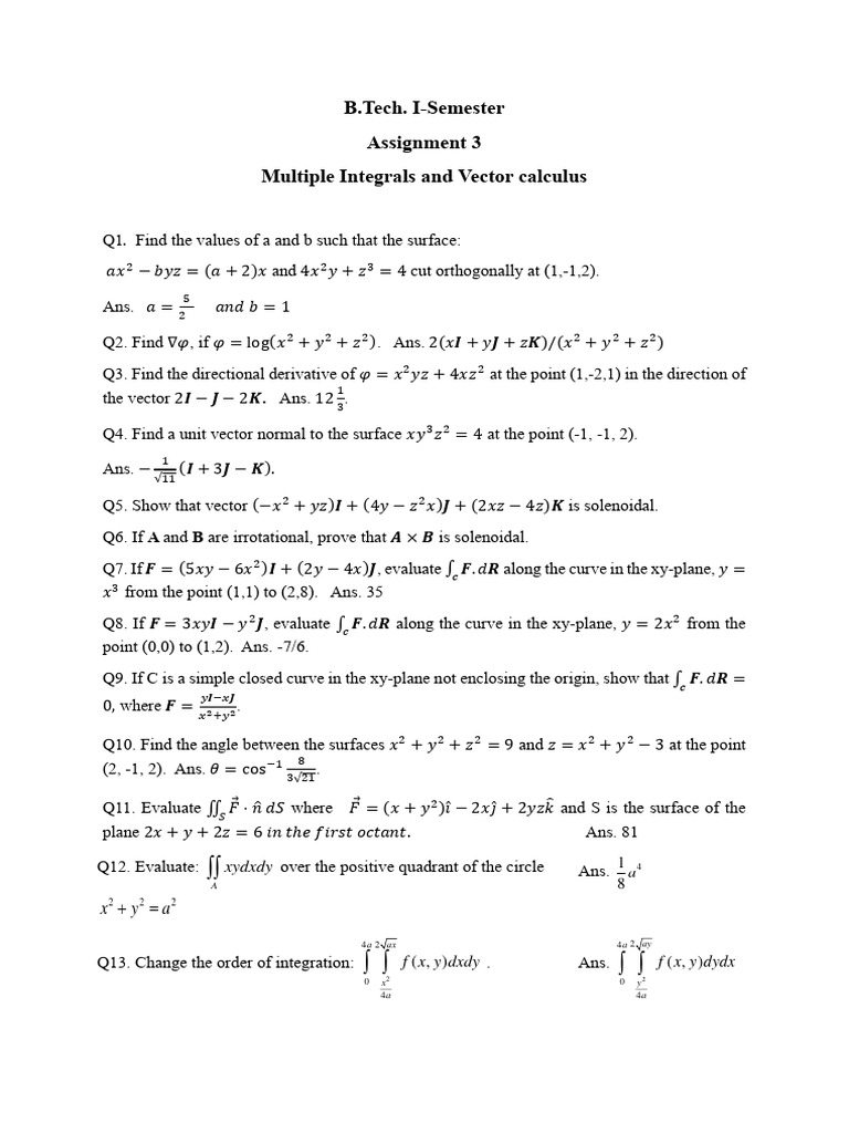 Calculus Assignment | PDF
