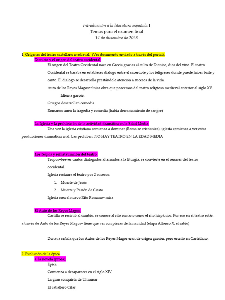 repaso final esp | PDF