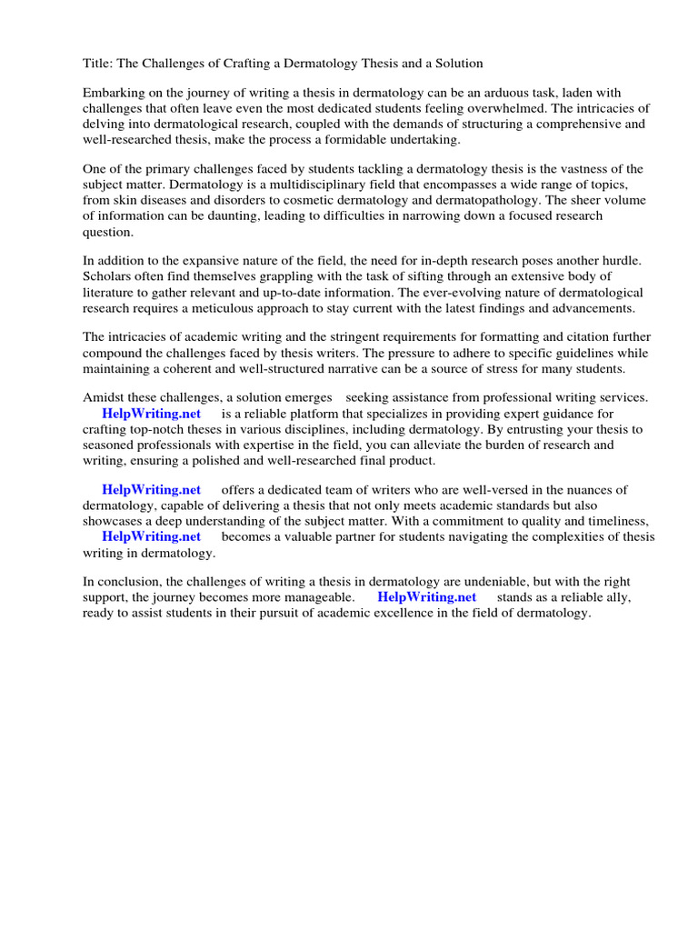 Thesis Done in Dermatology | PDF | Dermatology | Adolescence